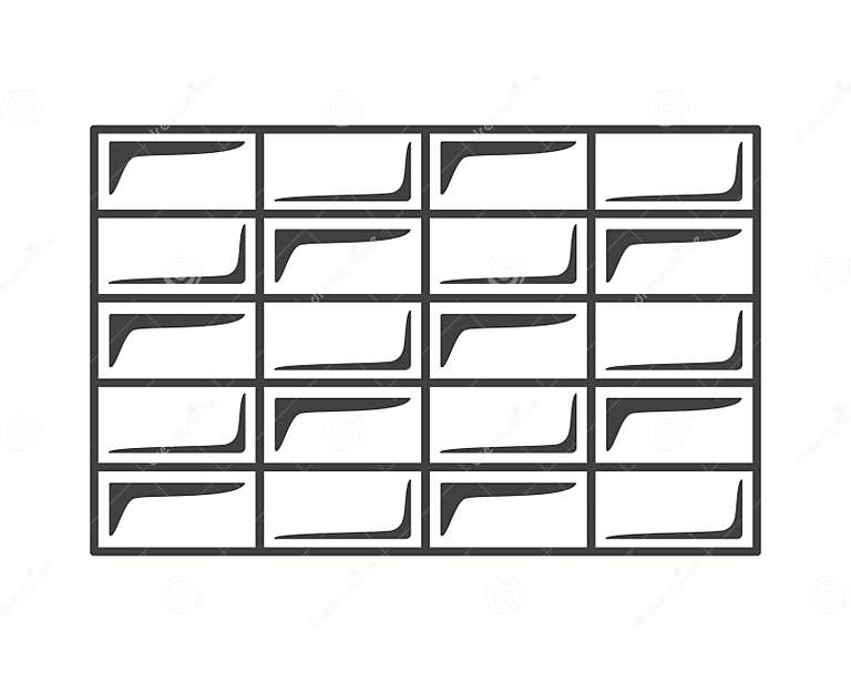Floor Tile Outline Icon Isolated on White Background Stock Illustration ...