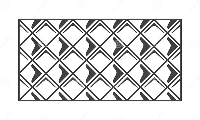 Floor Tile Outline Icon Isolated on White Background Stock Illustration ...