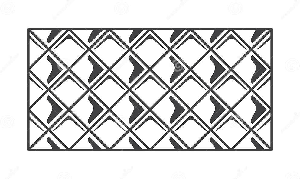 Floor Tile Outline Icon Isolated on White Background Stock Illustration ...