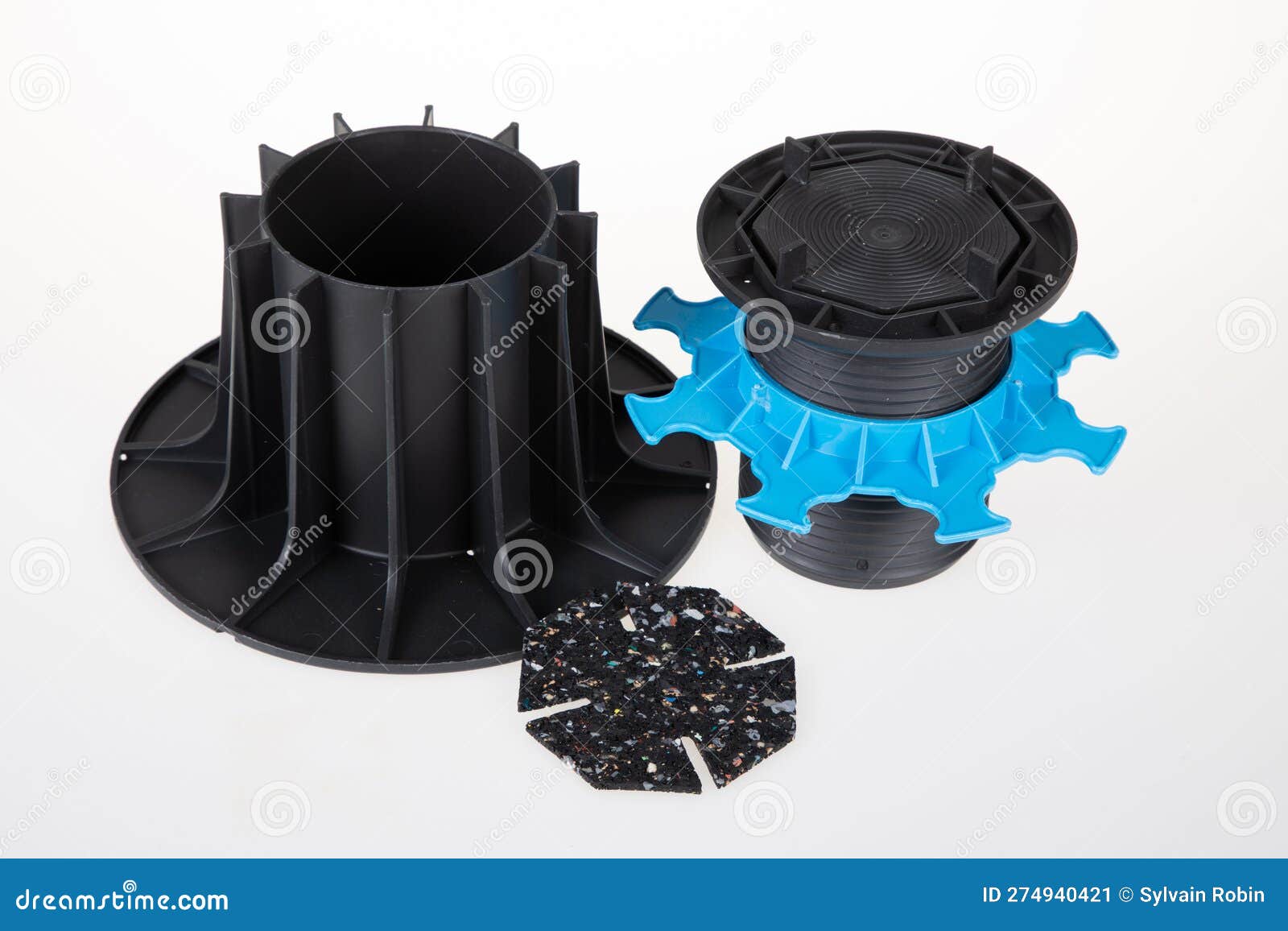 Floor Tile Pedestal Support with Integrated Slope Plot Corrector ...