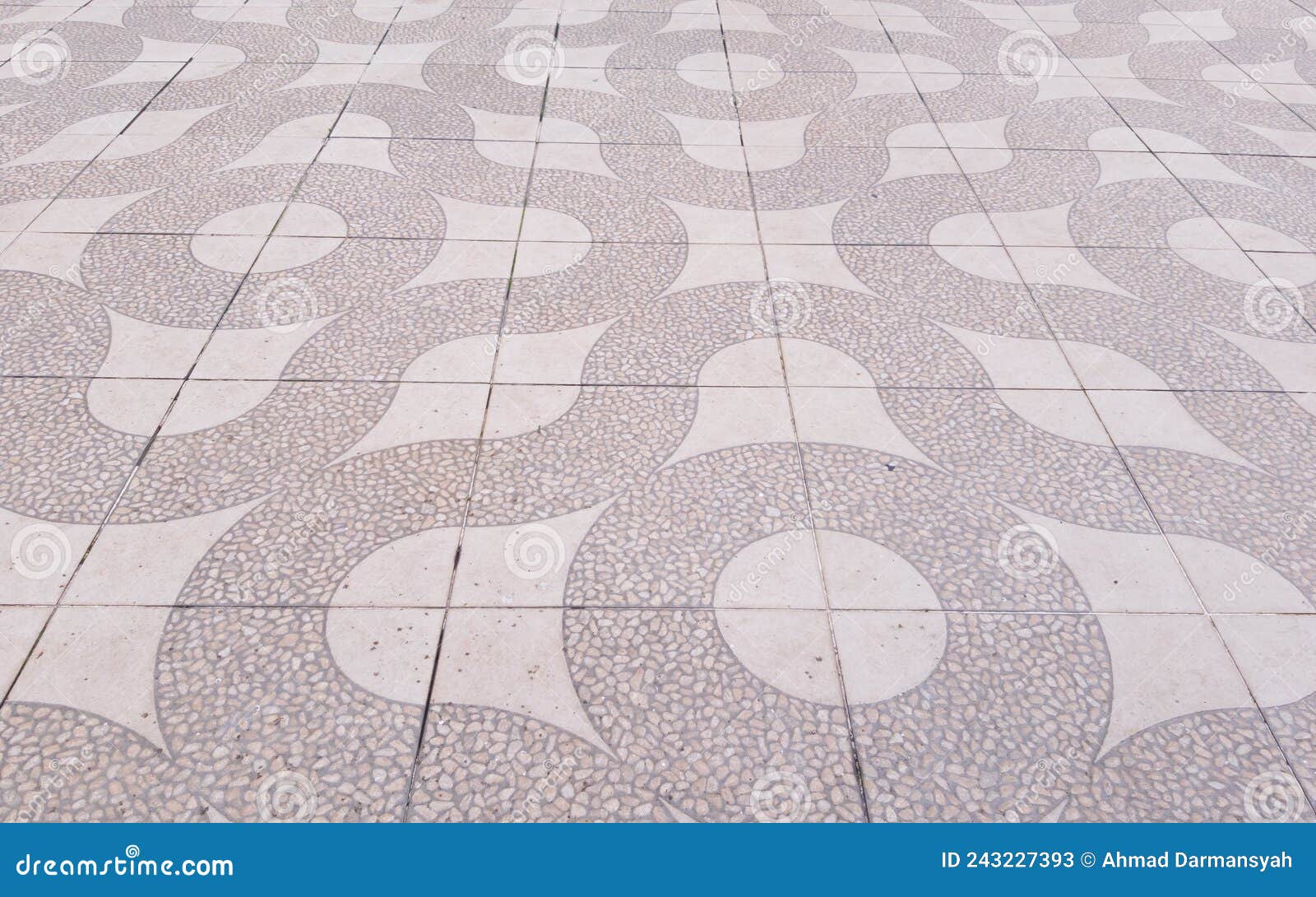 Floor Tile with Round and Swirl Pattern Stock Image - Image of surface ...