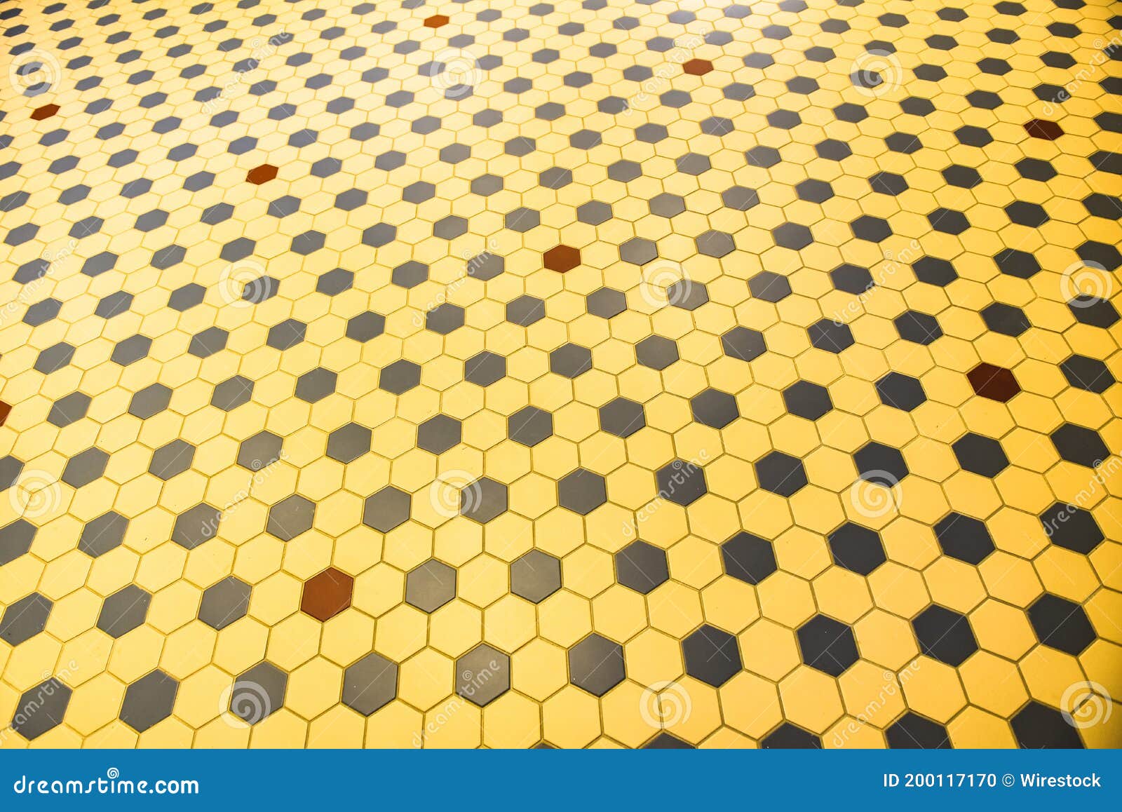 Floor Tile with Seamless Repetitive Hexagon Patterns Stock Photo ...