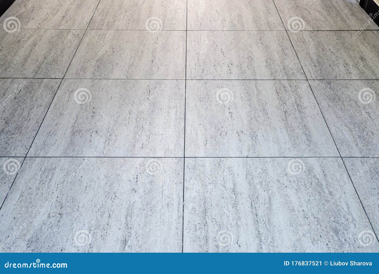 Grey Tiled Floor in a Clean Condition with Grid Lines for the ...