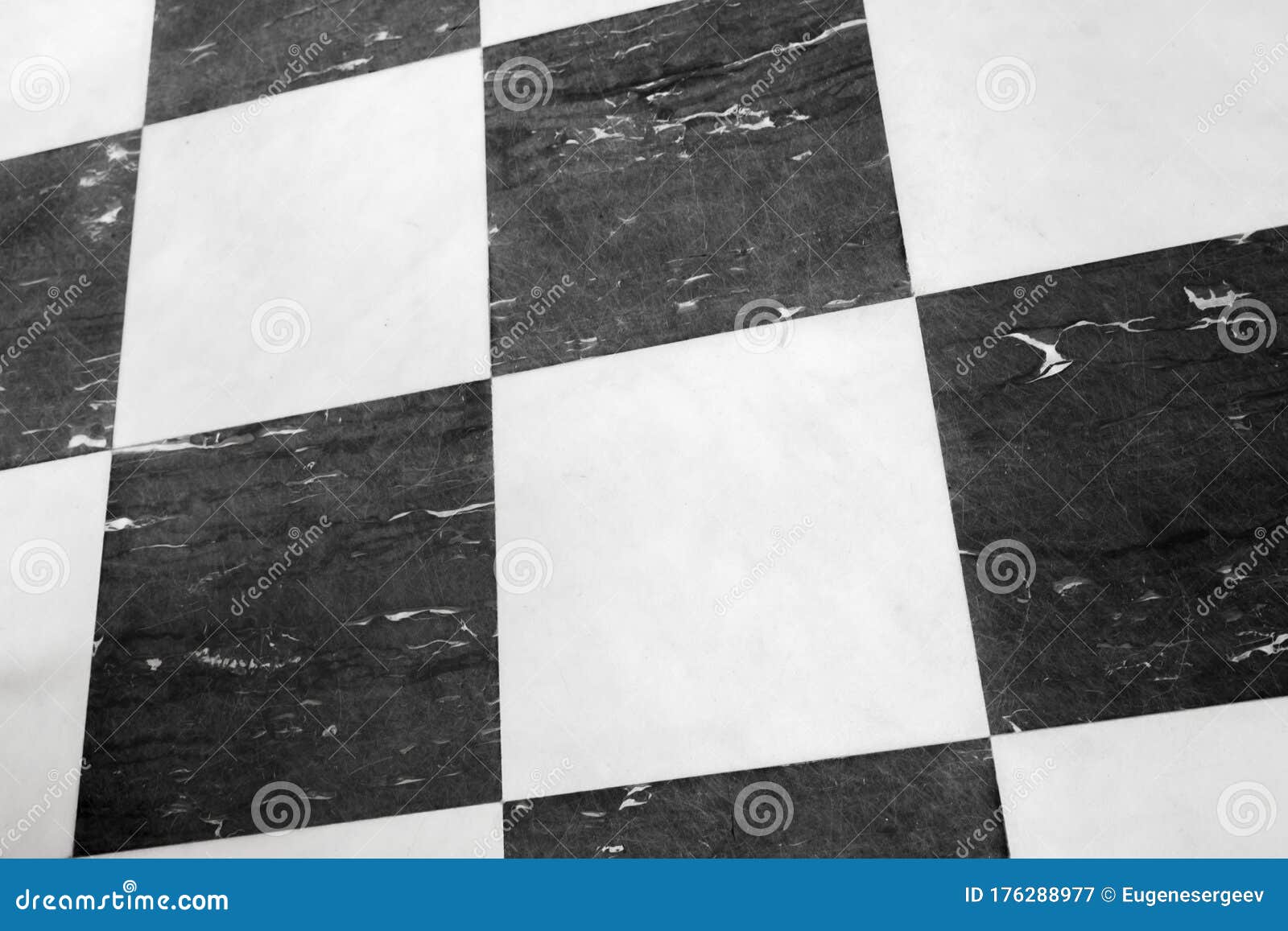 Floor Tiling with Classical Black and White Checker Pattern Stock Image ...