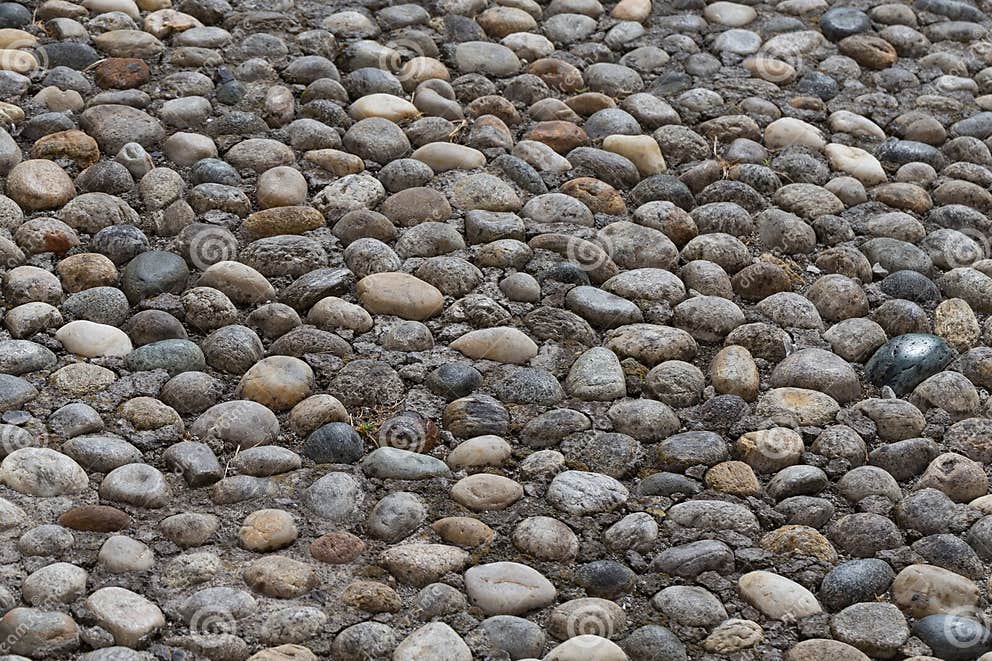 Floor Walkway Made of Small Pebbles Stock Image - Image of texture ...