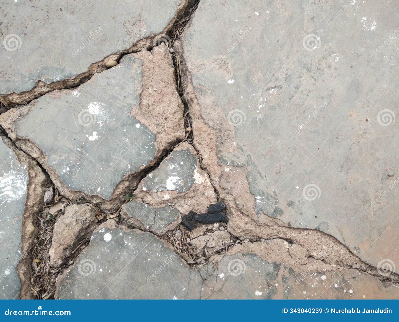 The Floor Was Damaged by the Earthquake. Stock Image - Image of danger ...
