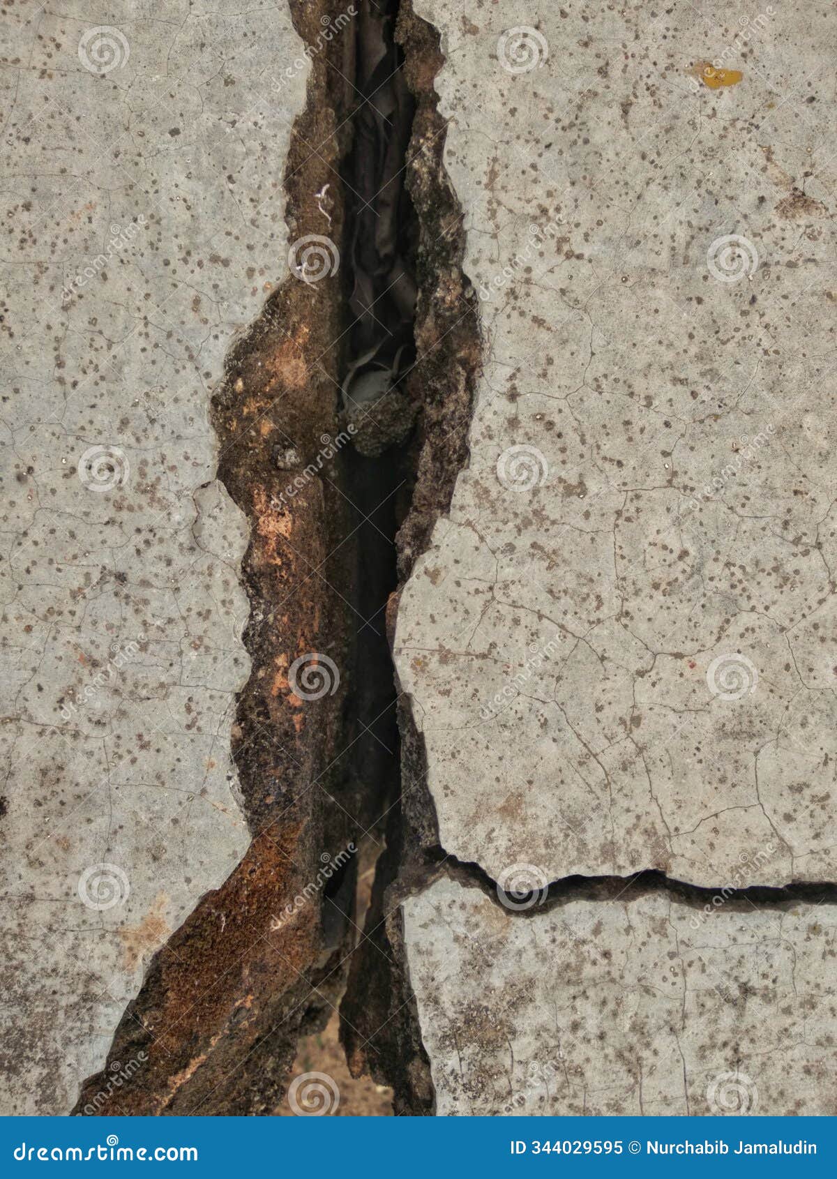 The Floor Was Damaged by the Earthquake. Stock Image - Image of cement ...