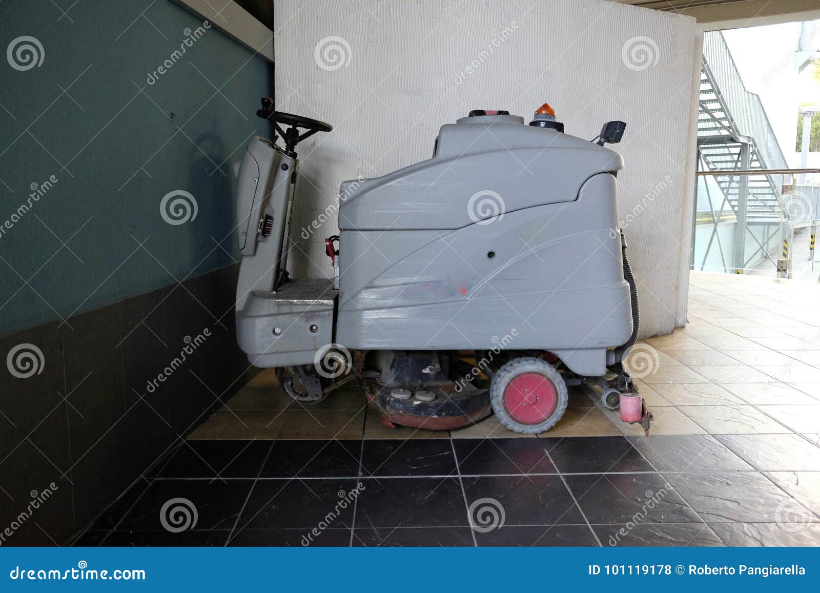 Floor washer machine stock photo. Image of service, brush - 101119178