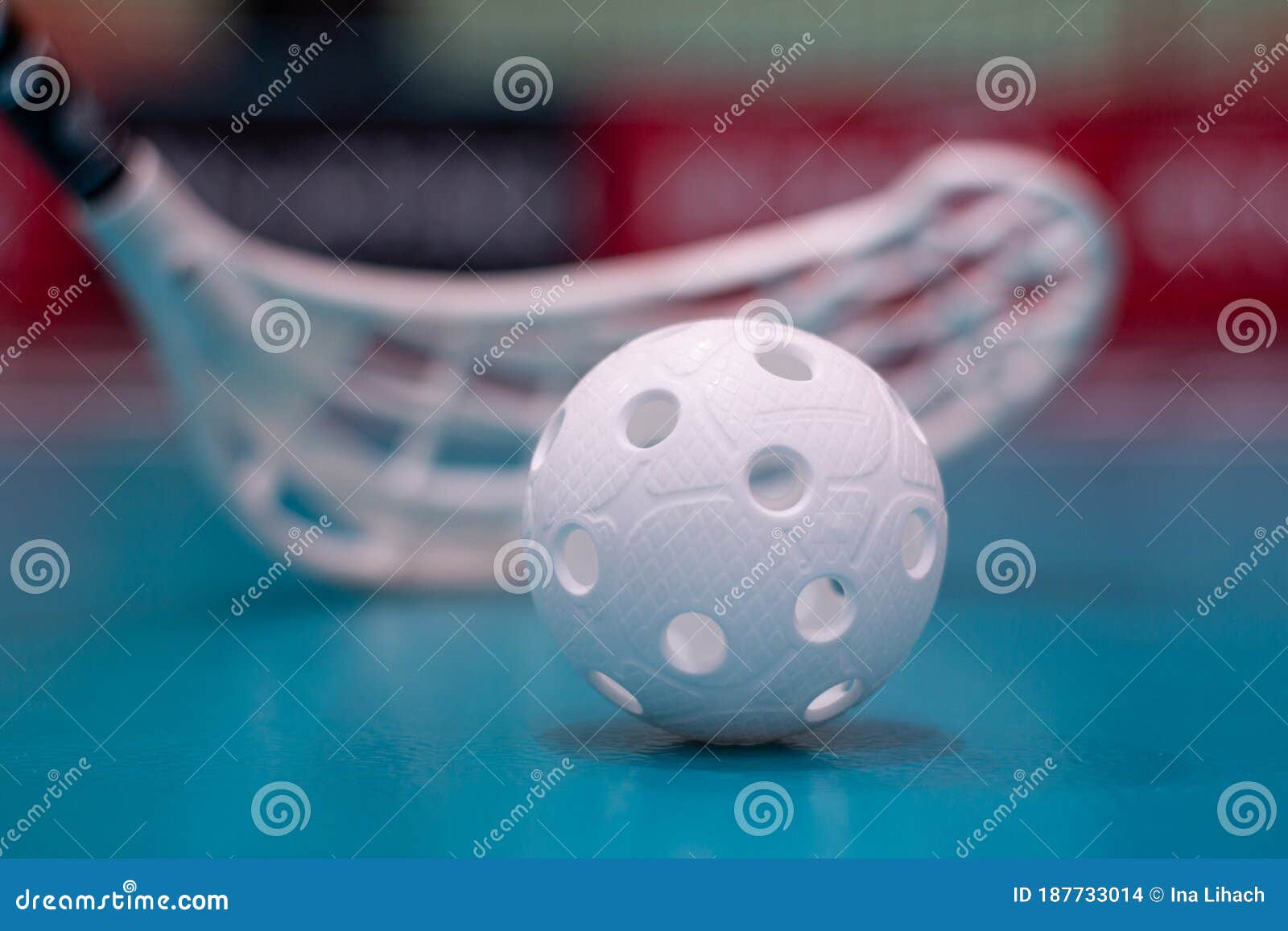 Floorball Ball on the Ground Stock Photo - Image of champion, game ...
