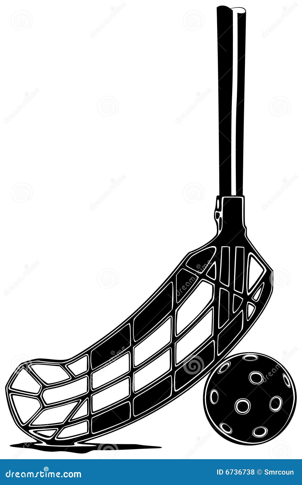 Floorball equipment stock vector. Illustration of sport - 6736738