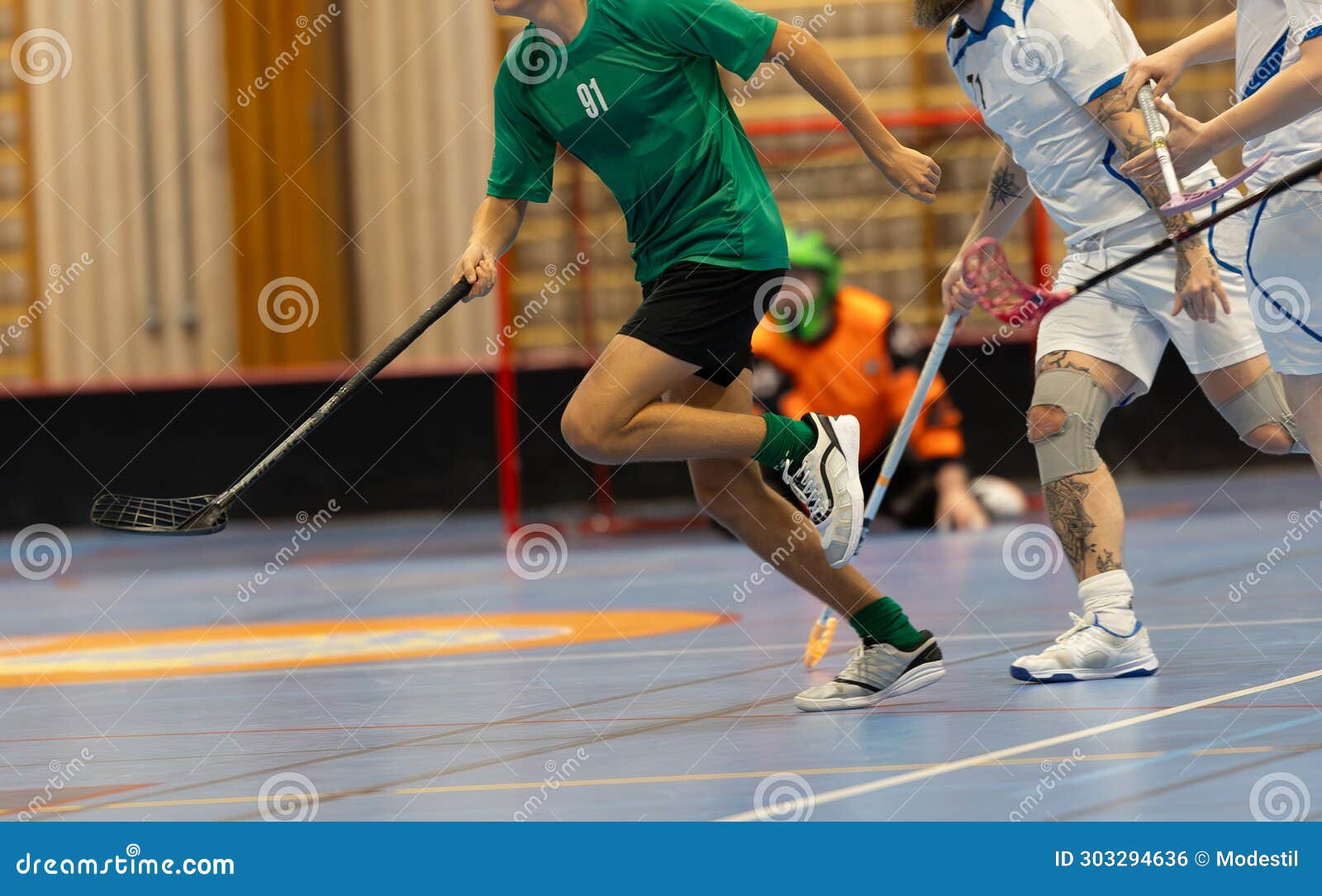 Floorball Player Active during a Championship Game Stock Photo - Image ...