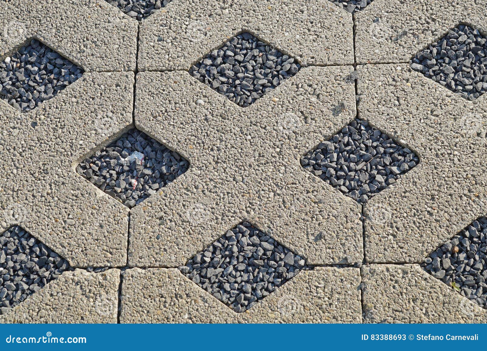 Flooring Assembled on a Substrate of Sand Type Permeable To Water Stock ...