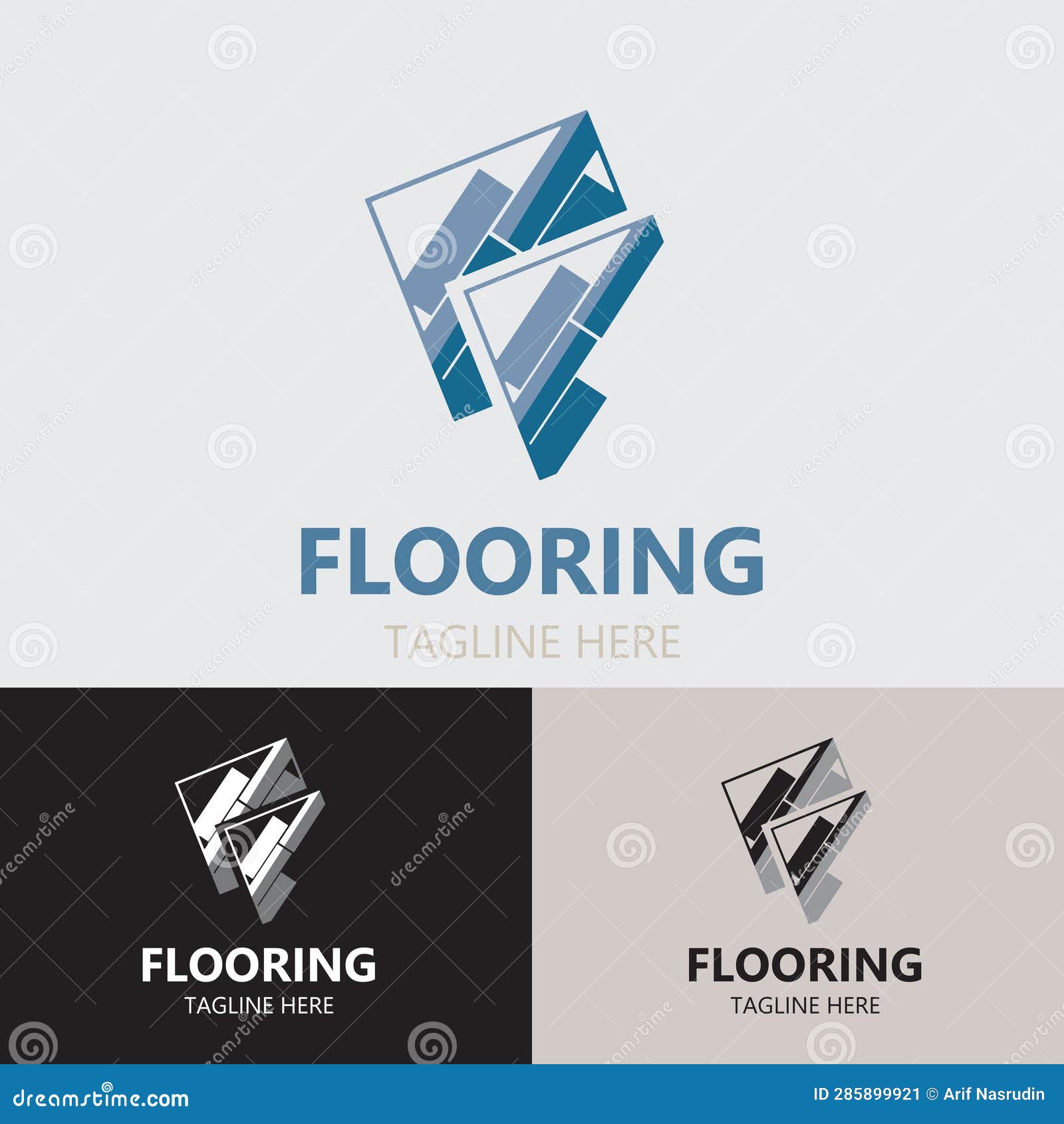 Flooring Logo Design, Custom Layer Company Vector Elegant Parquet ...