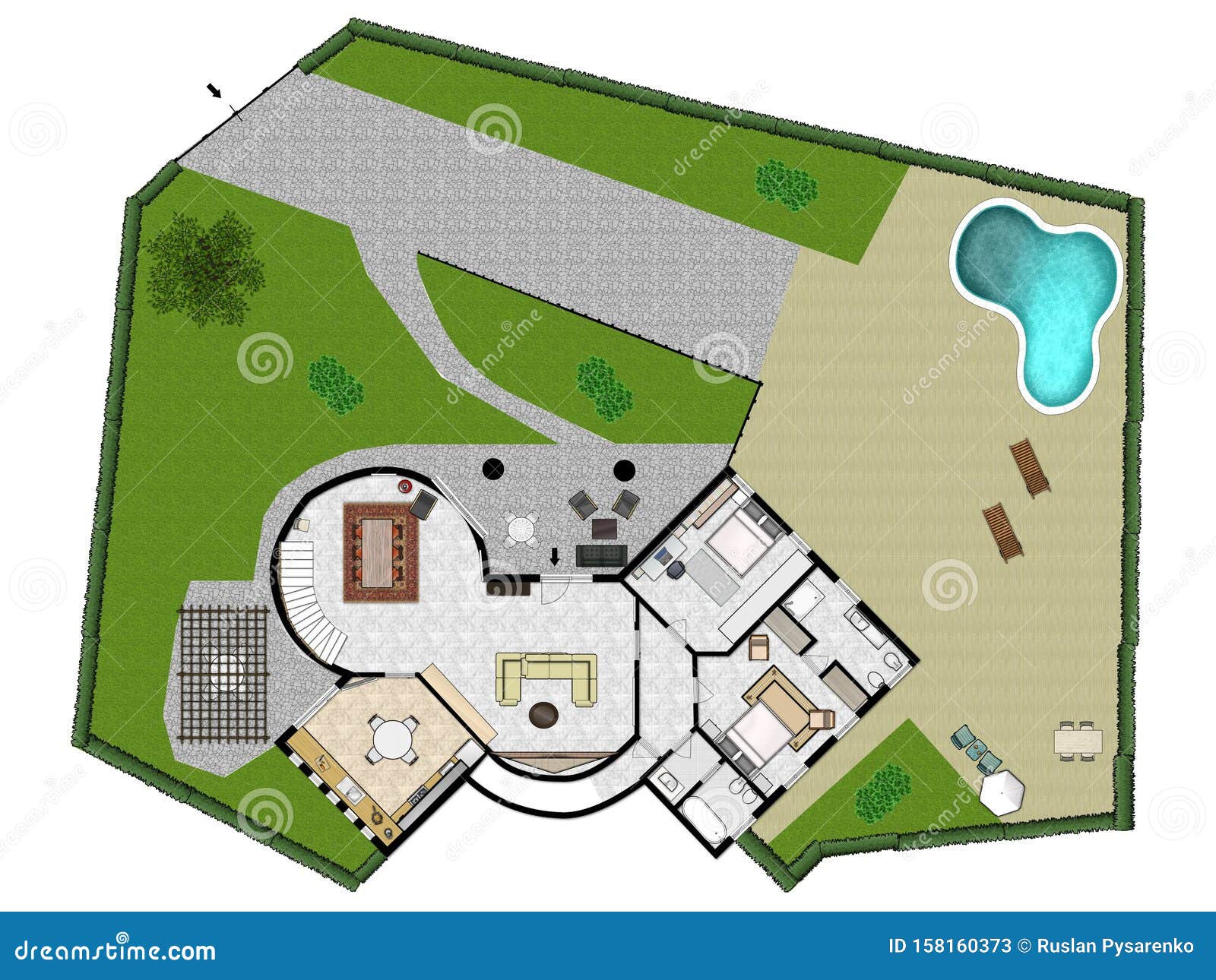 Floorplan 3d. Floor Plan. Color Floor Plans 3d Royalty-Free Stock ...