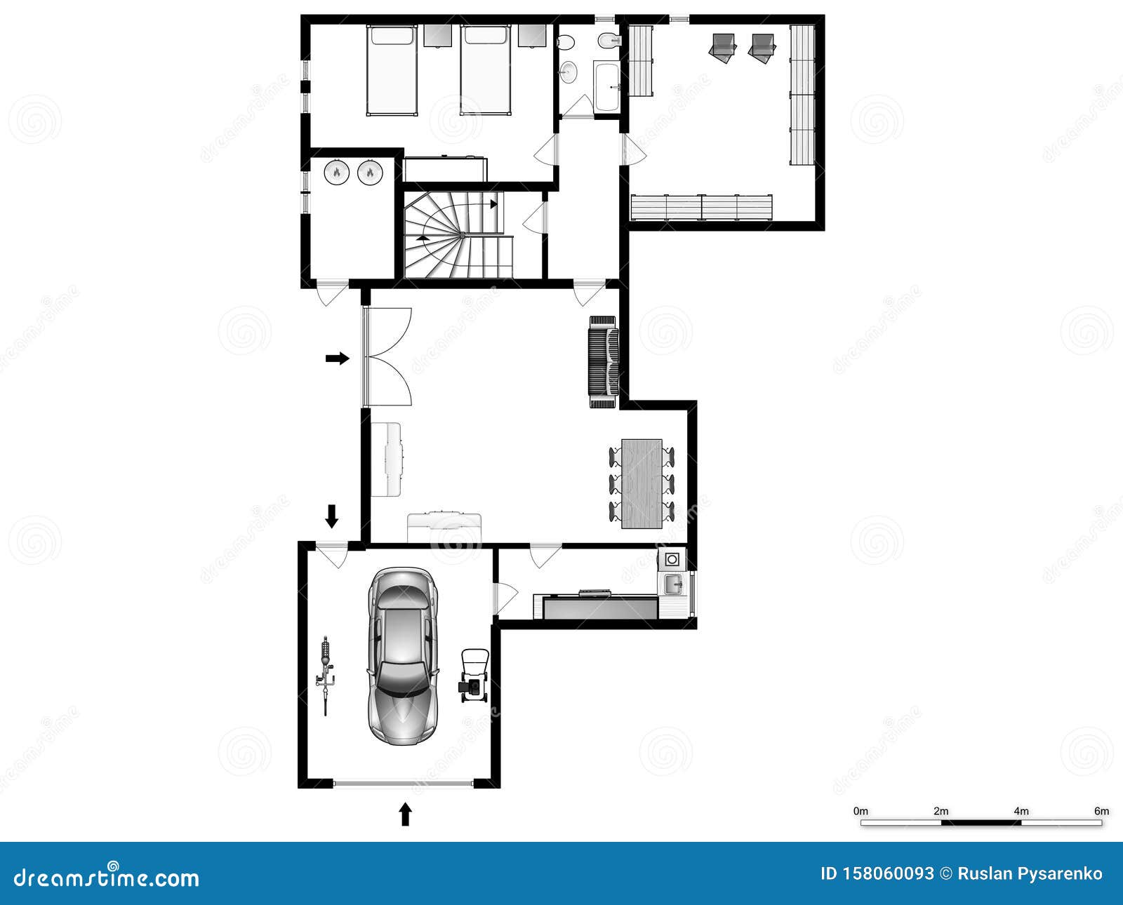 Floorplan 2floorplan Floor Plan Floorplanner Stock Illustratie ...
