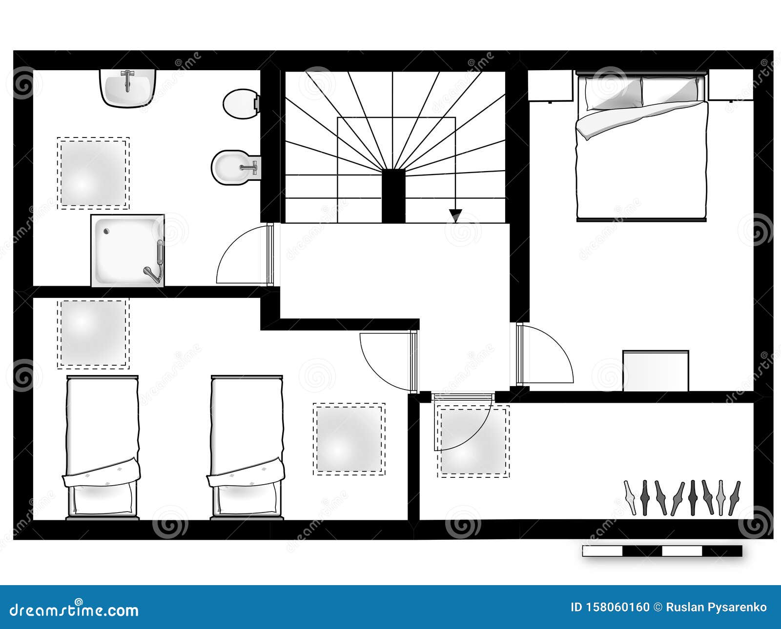 Floorplan 2floorplan Floor Plan Floorplanner Stock Illustratie ...