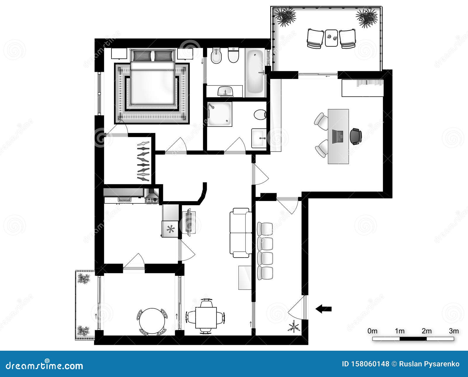 Floorplan 2floorplan Floor Plan Floorplanner Stock Image ...
