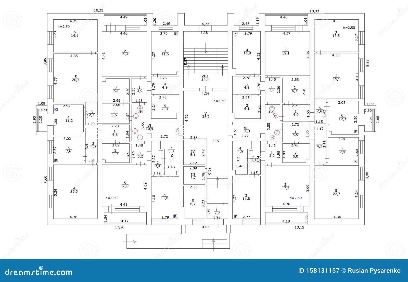 Floorplan Illustration. Floor Plan. Autocad Stock Illustration ...