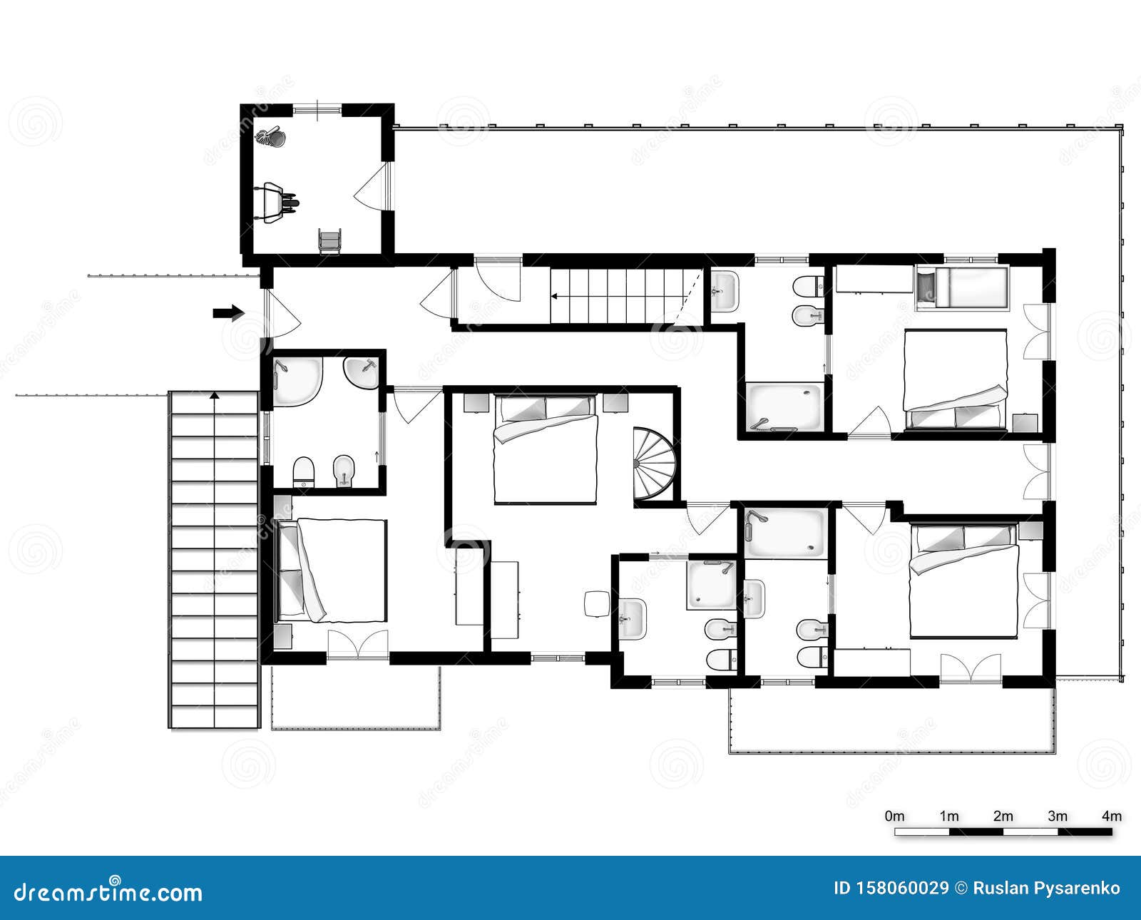 Floorplan Illustration. Floor Plan. Ffloorplanner Stock Illustration ...