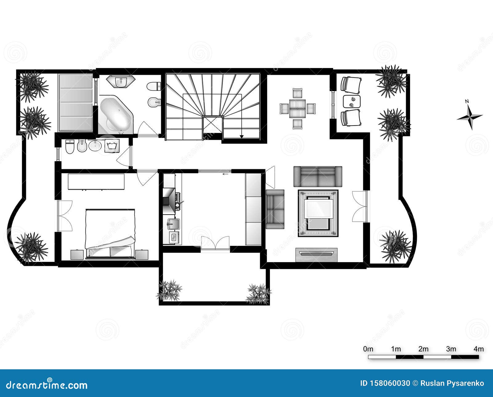 Floorplan Illustration. Floor Plan. Ffloorplanner Stock Illustration ...