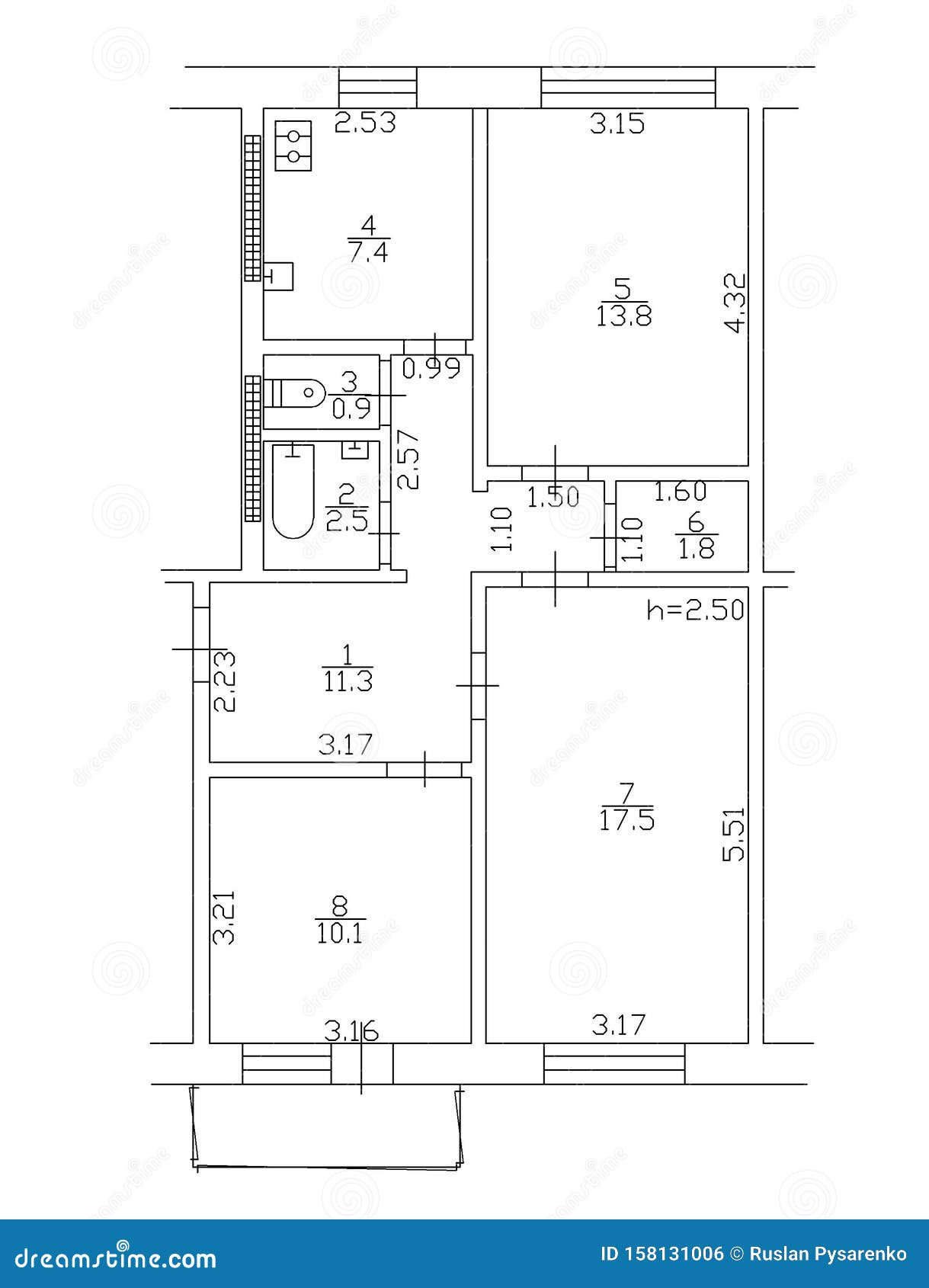 Floorplan Illustration. Floor Plan. Ffloorplanner Stock Illustration ...