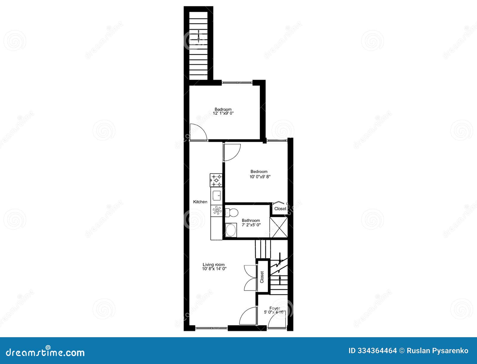 Floorplan For Marketing. Home Space. 2d Floor Plan Royalty-Free Stock ...