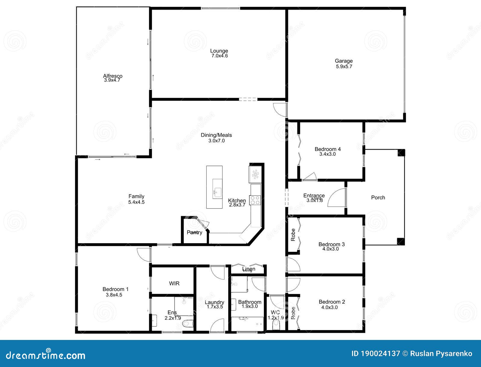 House with Interior, Floor Plan, Blueprints and Colored Walls on a ...