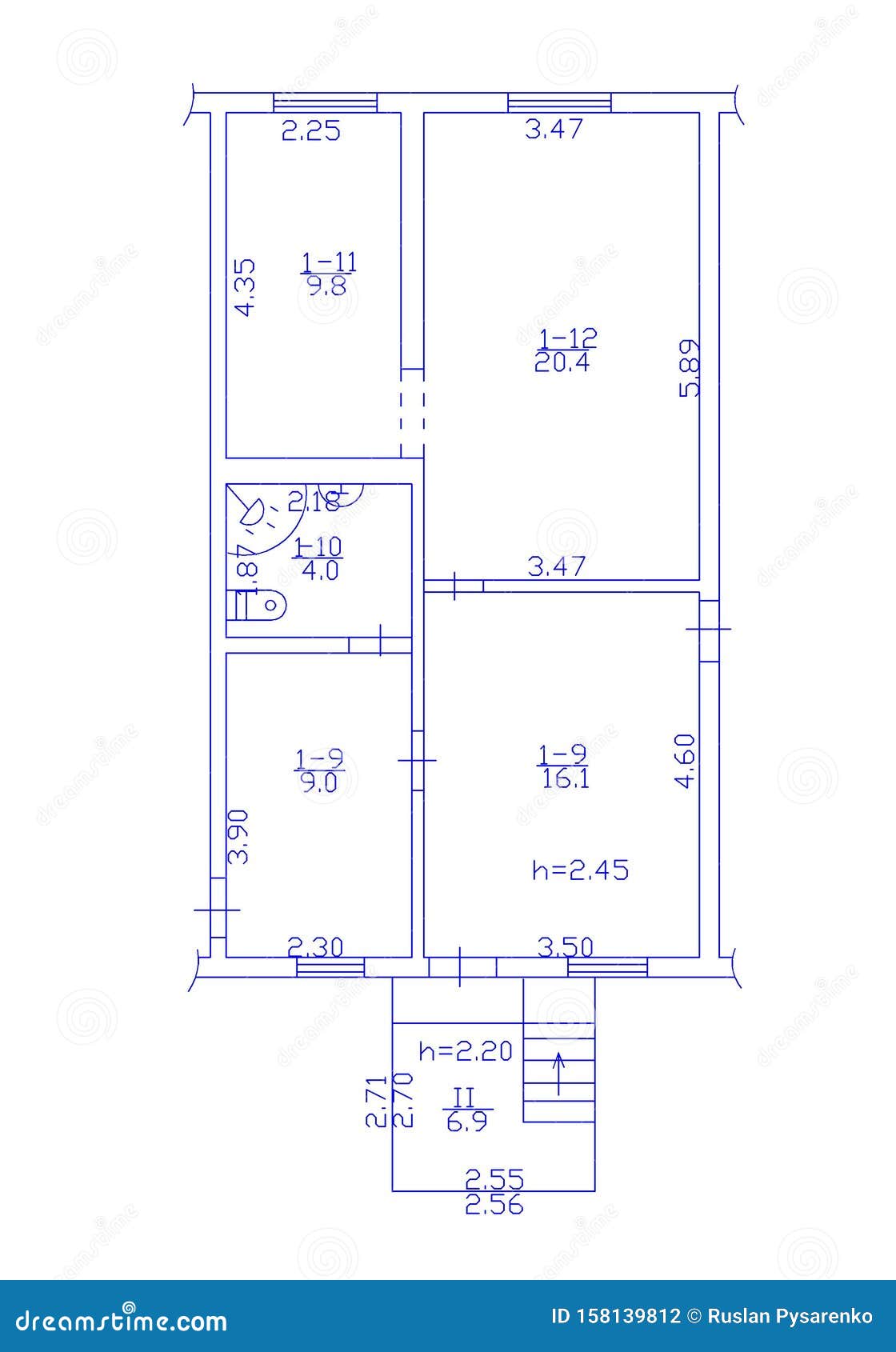 Floorplan. Set of Groundfloor Blueprints. Floor Plan. Stock ...