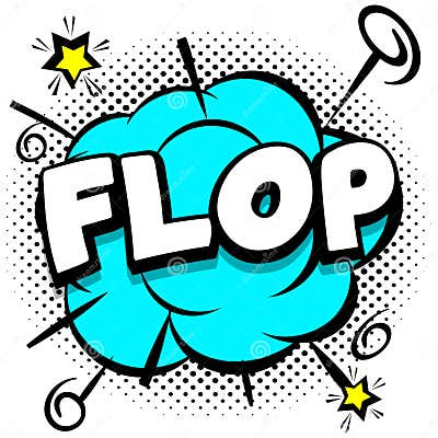Flop Comic Bright Template with Speech Bubbles on Colorful Frames Stock ...