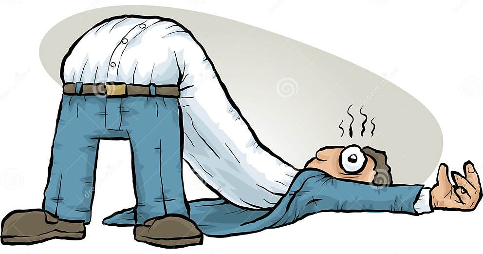 Flopped Over Man stock illustration. Illustration of cartoon - 41560721