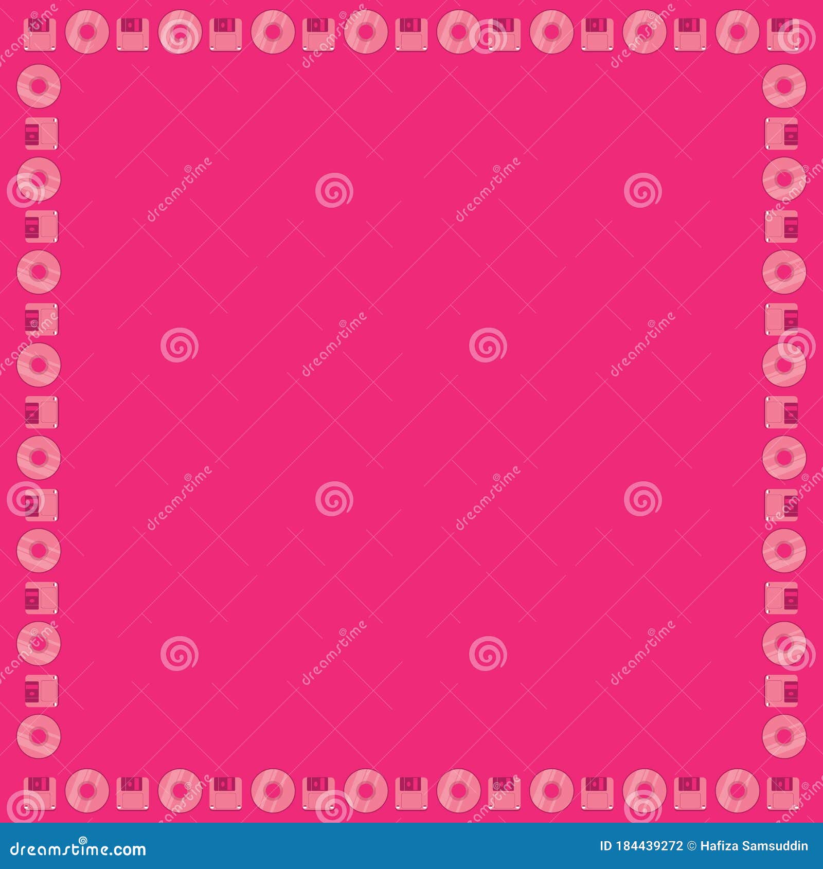 Floppy and Compact Disc Frame Background. Vector Illustration ...
