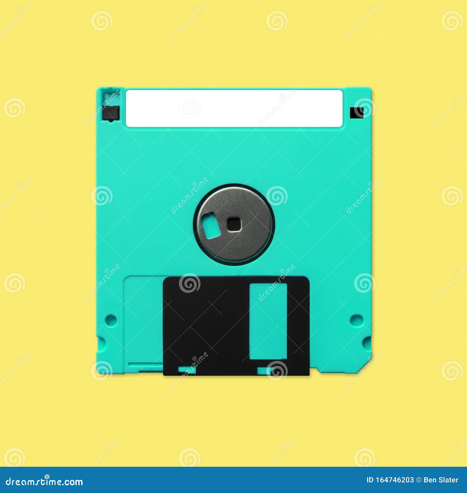 Floppy Computer Disk 3.5 Inch Backside, with Blank Label Stock Image ...