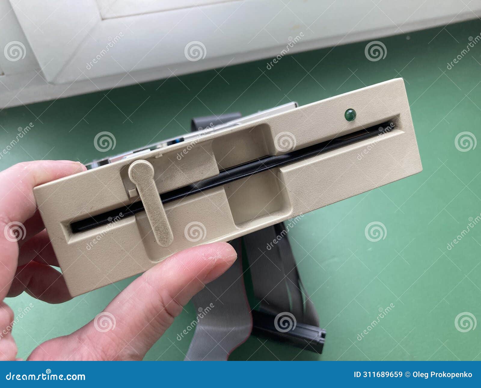 Floppy Computer Retro Disk Drive for Storing Information Stock Image ...