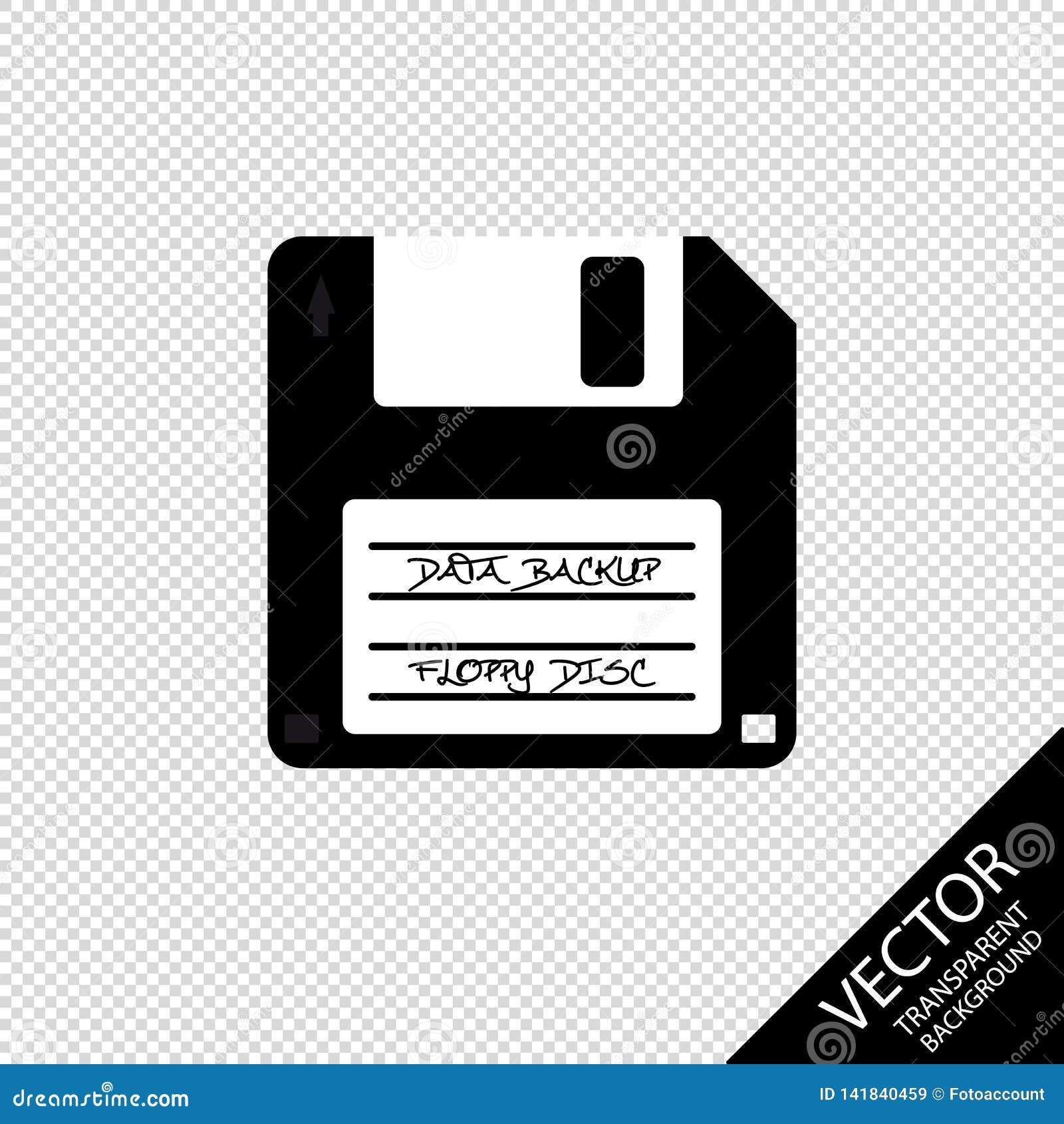 Floppy Disc Data Backup - Vector Illustration - Isolated On Transparent ...