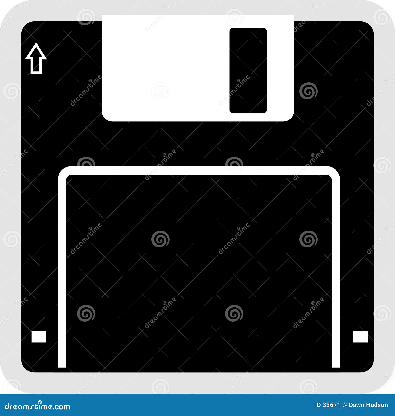 Floppy Disc Icon stock vector. Illustration of icons, equipment - 33671