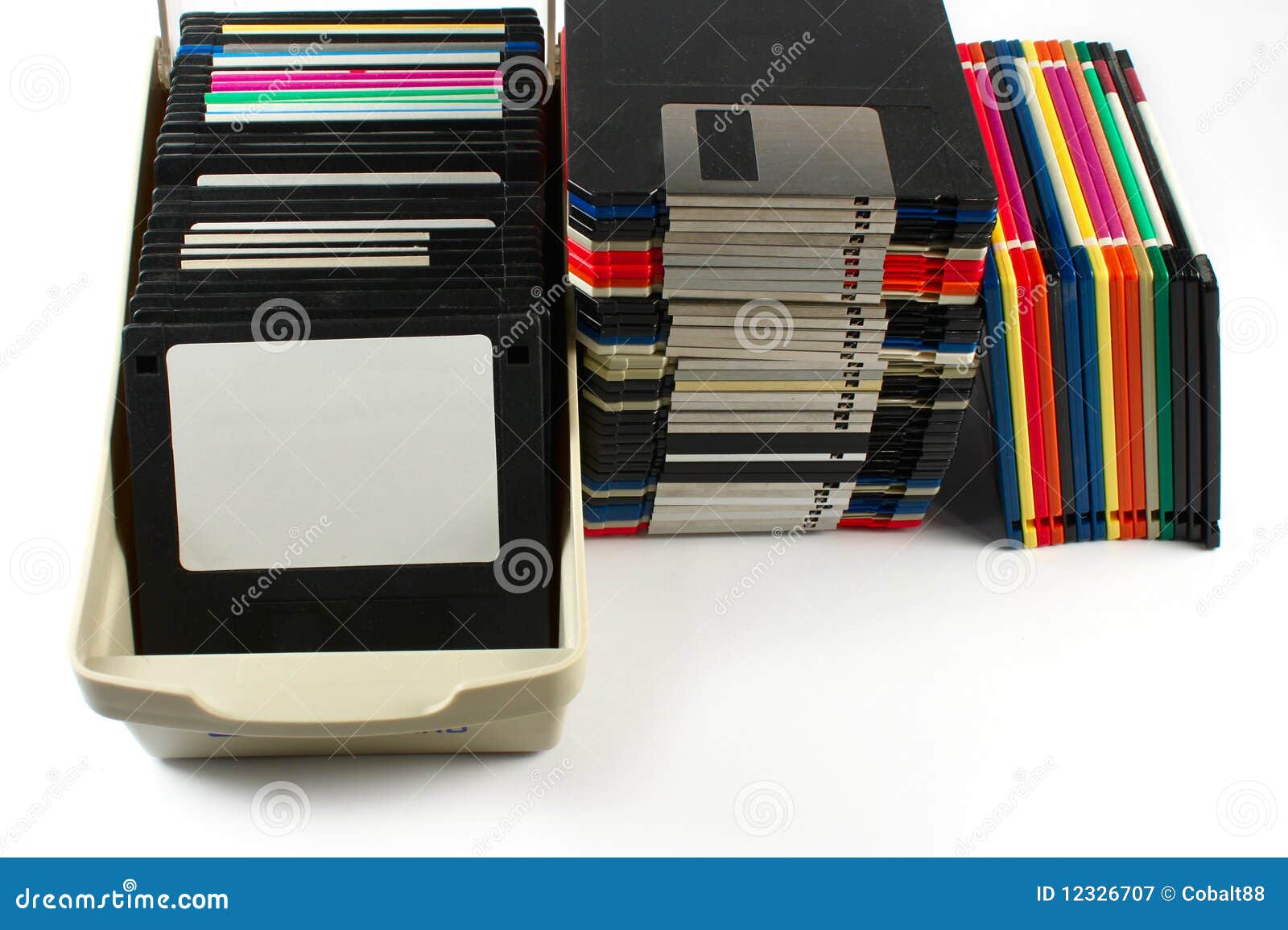 Floppy discs isolated stock image. Image of floppy, computer - 12326707