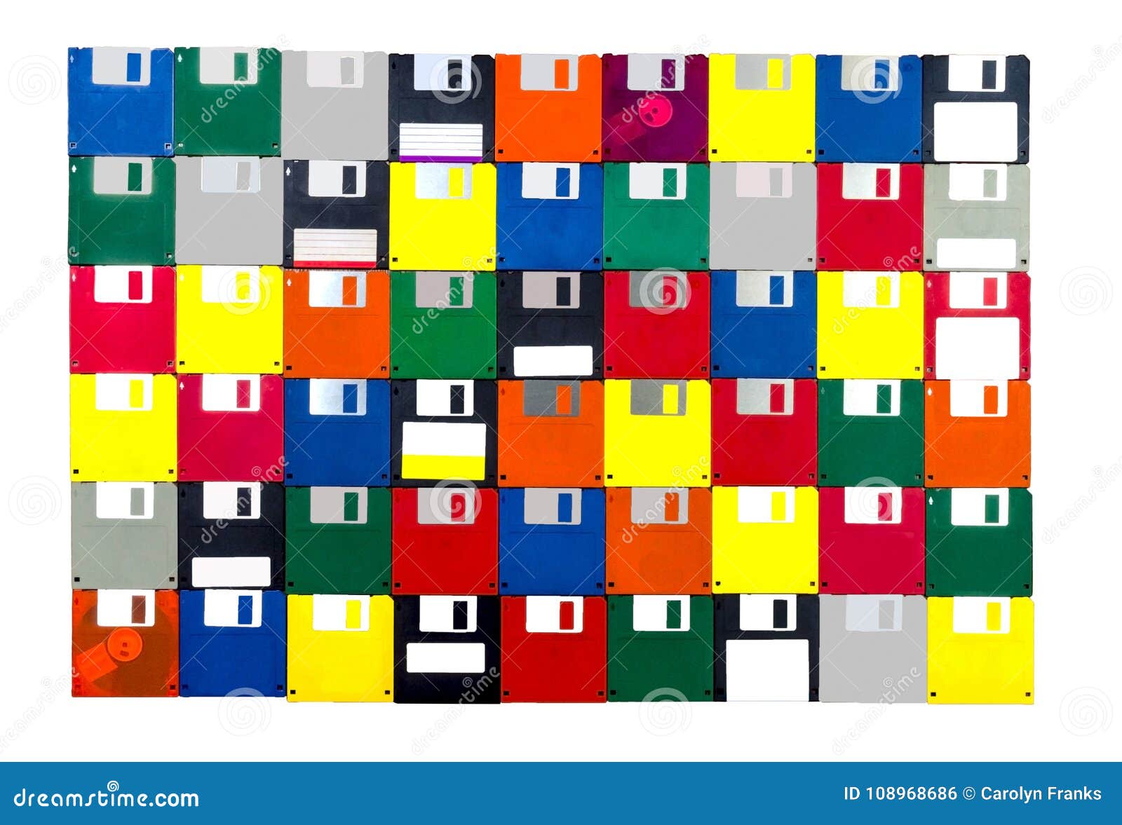 Floppy Disk Background All Fronts Stock Photo - Image of square ...