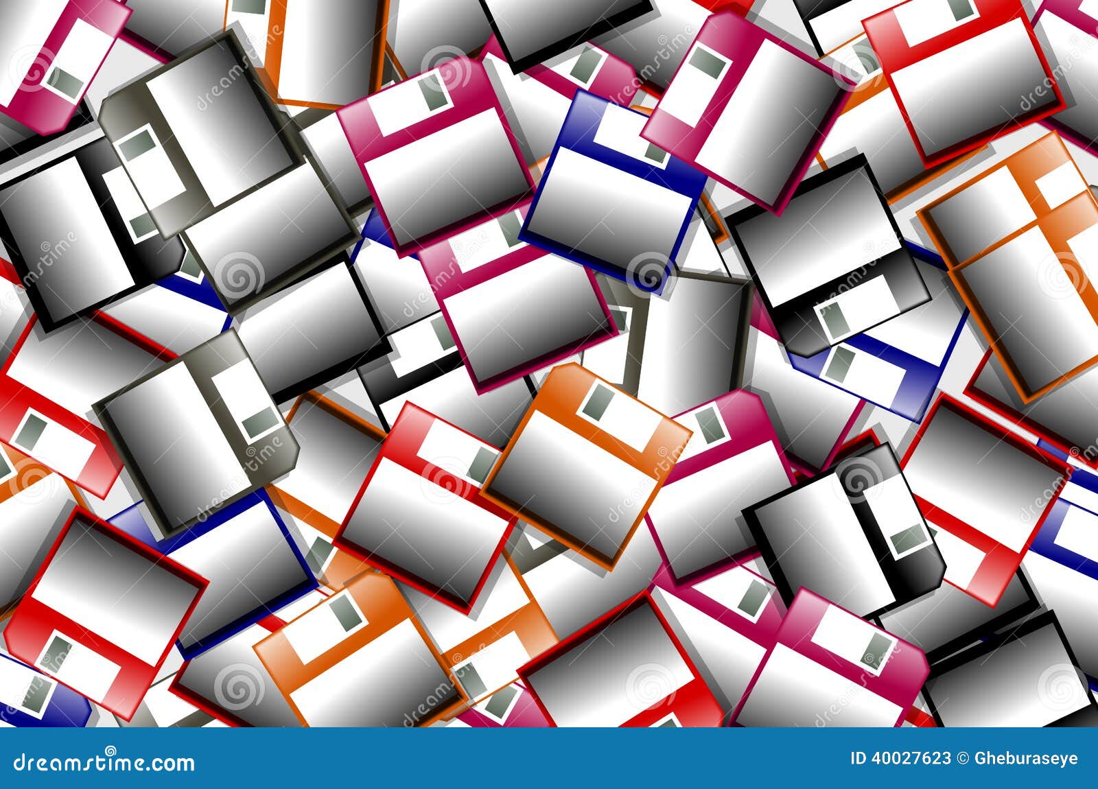 Colorful Floppy Disk Background Stock Illustration - Illustration of ...