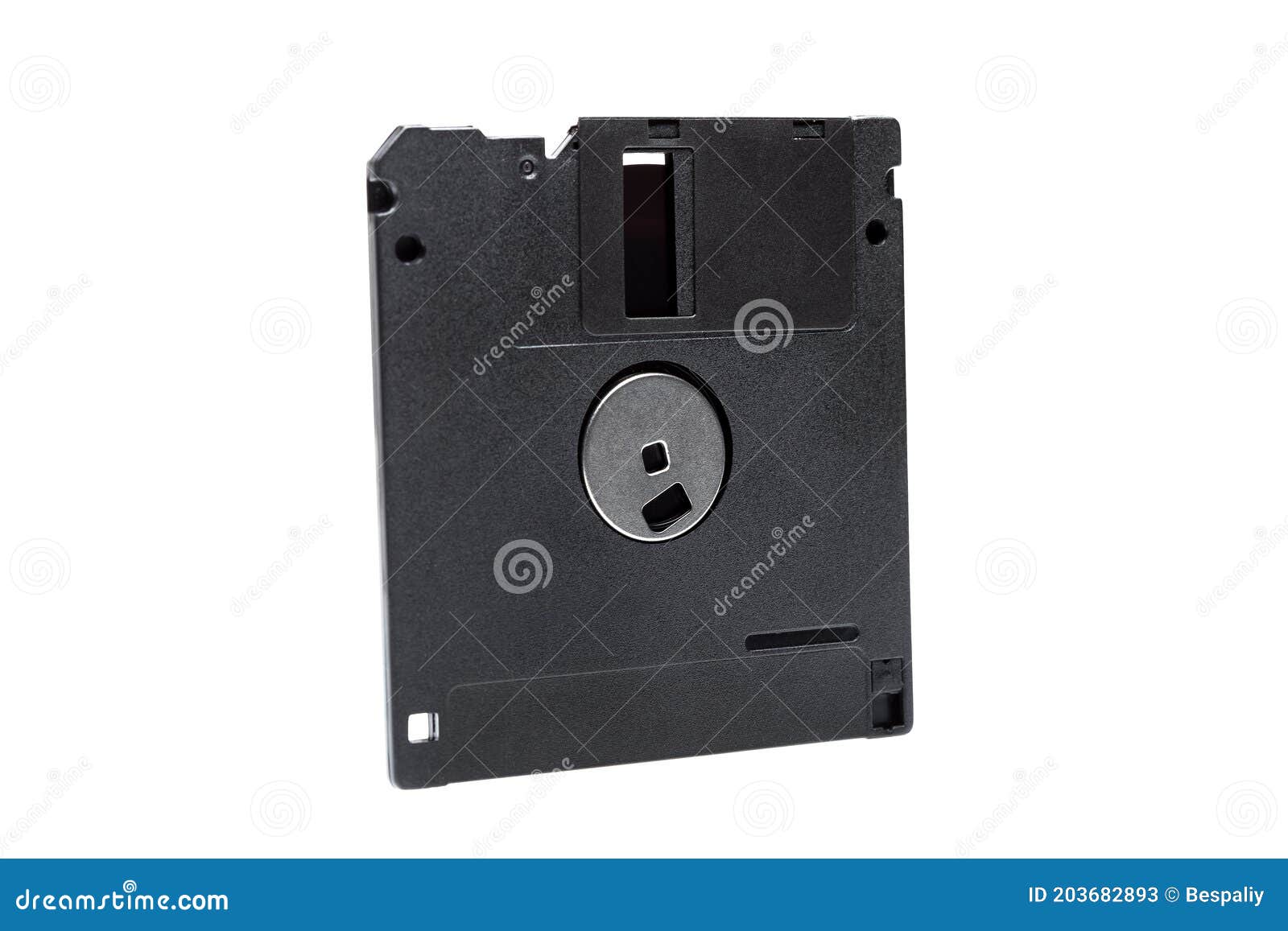 Floppy Disk in a Black Square Plastic Case. Stock Image - Image of ...