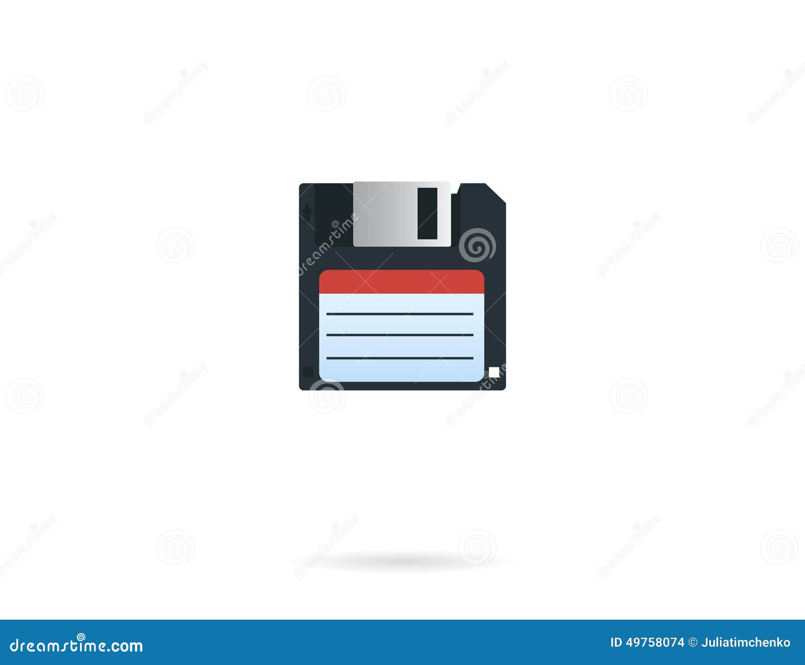 Floppy disk stock vector. Illustration of computer, drawing - 49758074