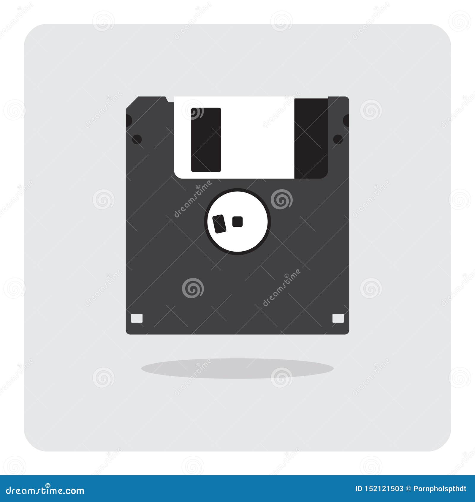 Floppy Disk for Computer Icon. Stock Vector - Illustration of computer ...
