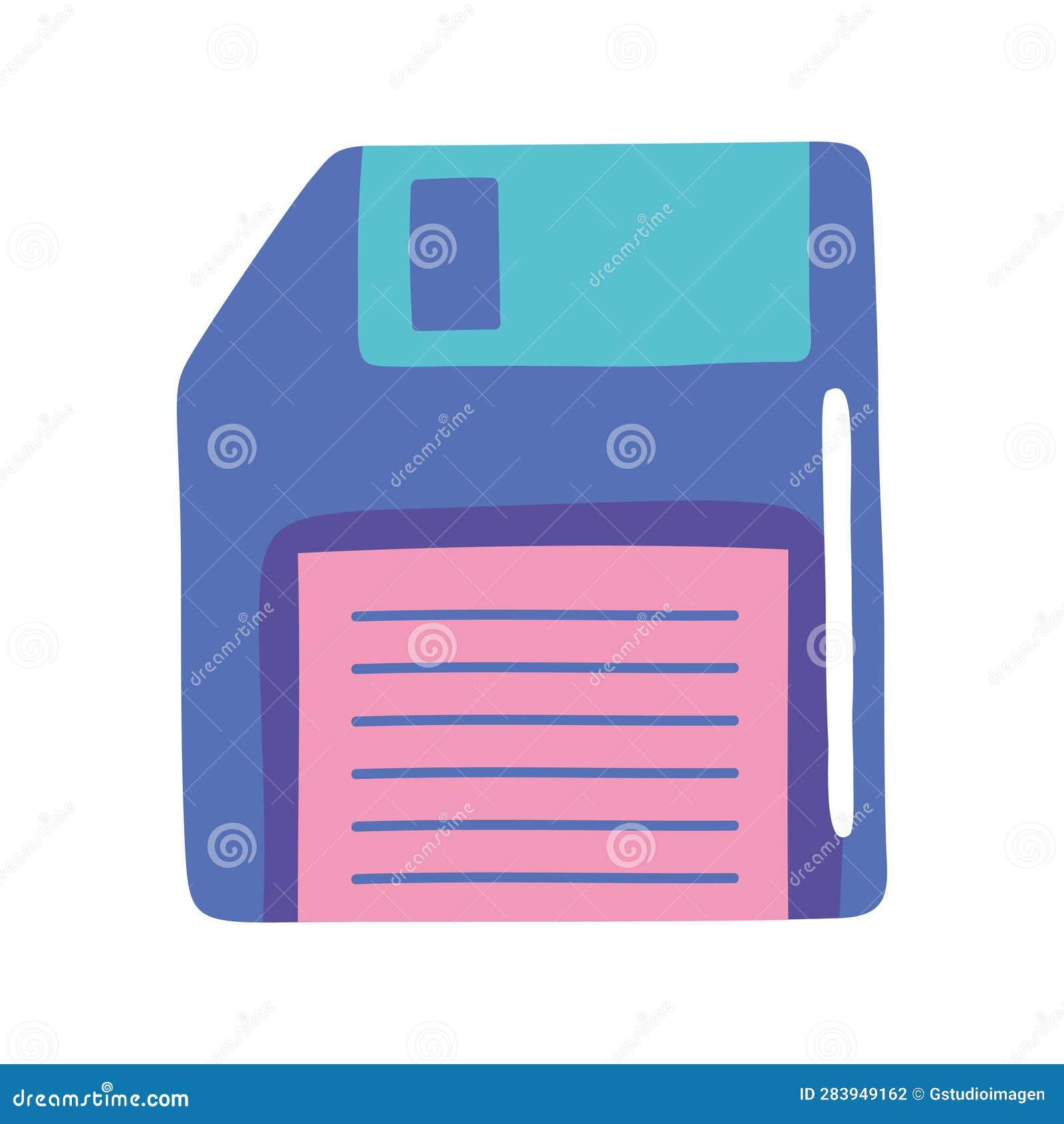 Blue Floppy Disk Data Storage Stock Vector - Illustration of floppy ...