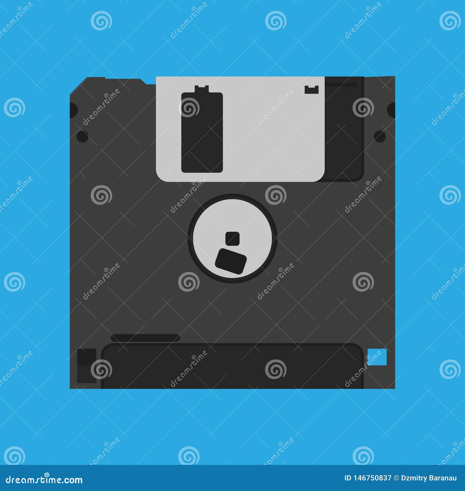 Floppy Magnetic Disks, Computer Diskettes Icon In Retro Old 90s ...