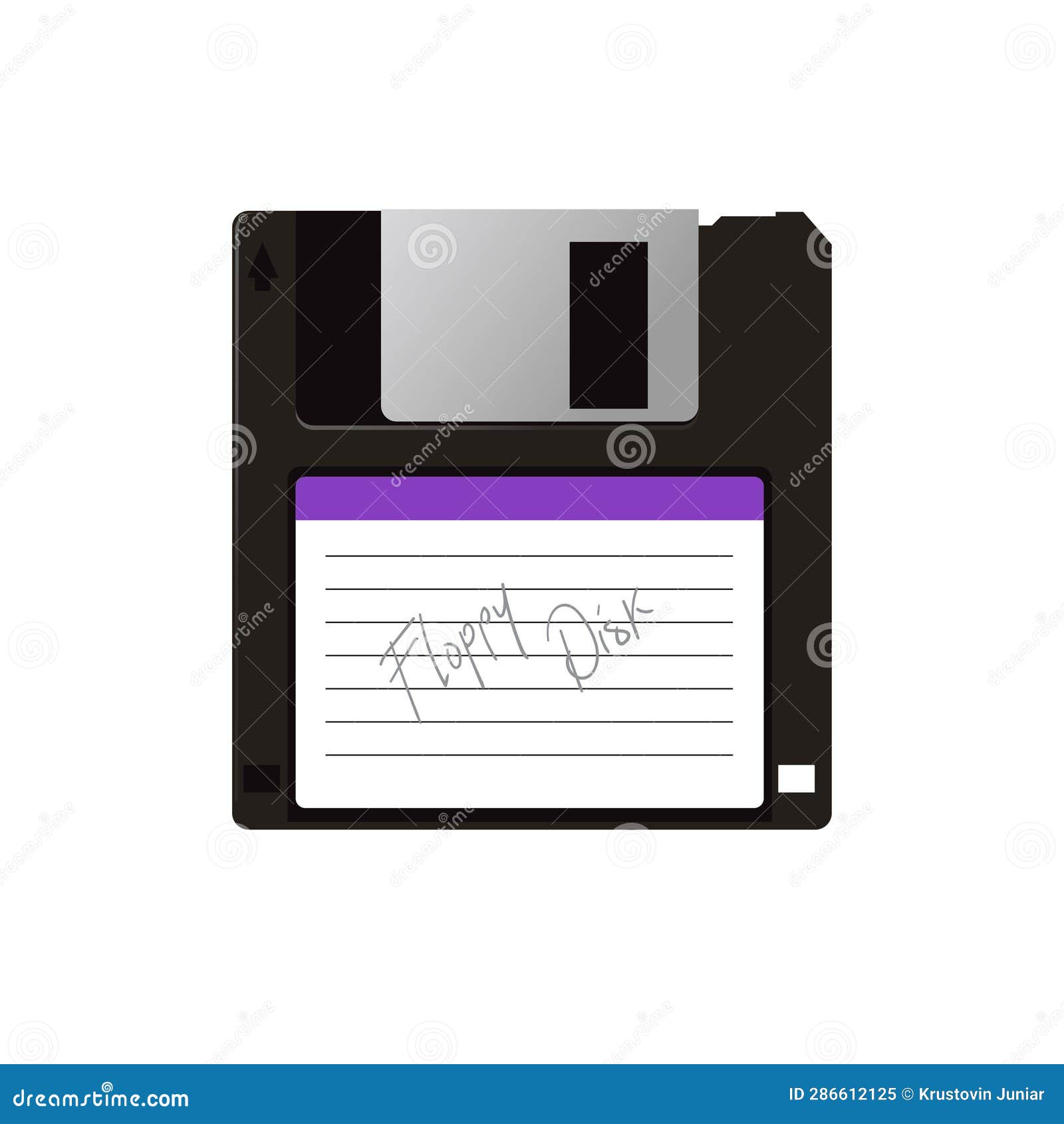 Floppy Disk Flat Design Illustration Stock Vector - Illustration of ...