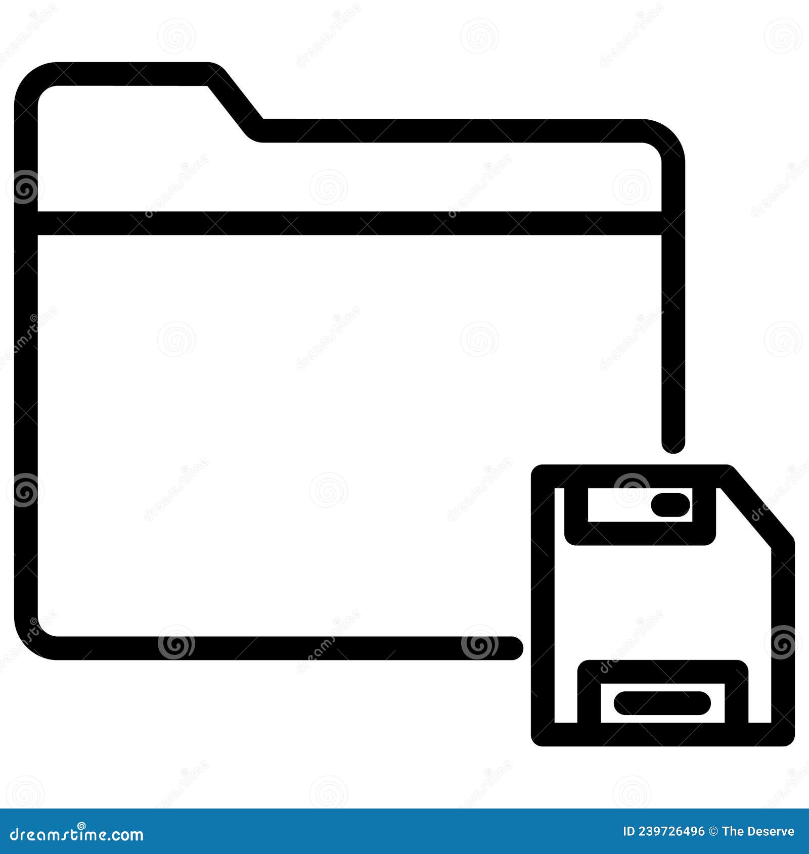Floppy Disk Folder Isolated Vector Icon Which Can Easily Modify or Edit ...