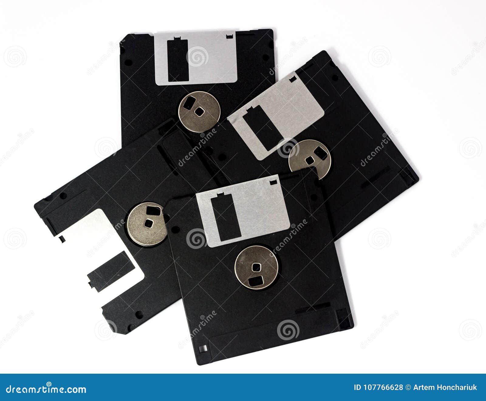 Diskettes are Isolated on White Background Stock Photo - Image of ...