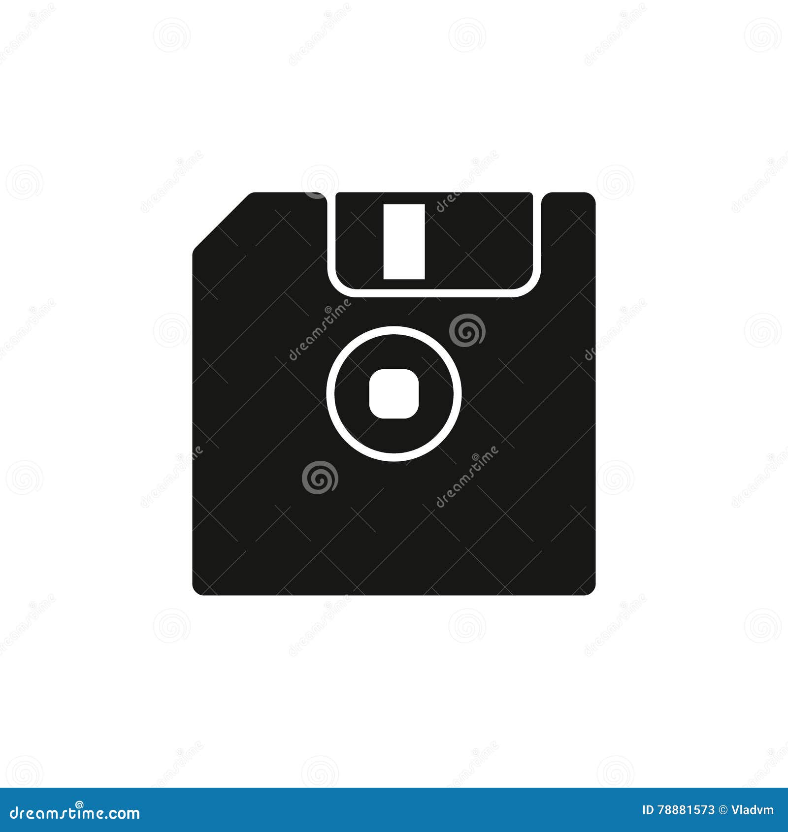 The Floppy Disk Icon. Diskette Symbol Stock Vector - Illustration of ...
