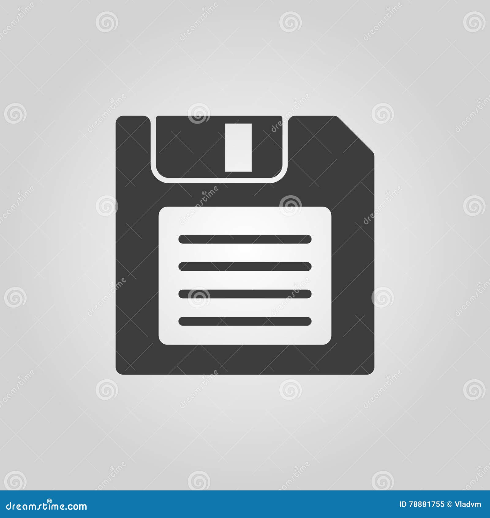 The Floppy Disk Icon. Diskette Symbol Stock Vector - Illustration of ...