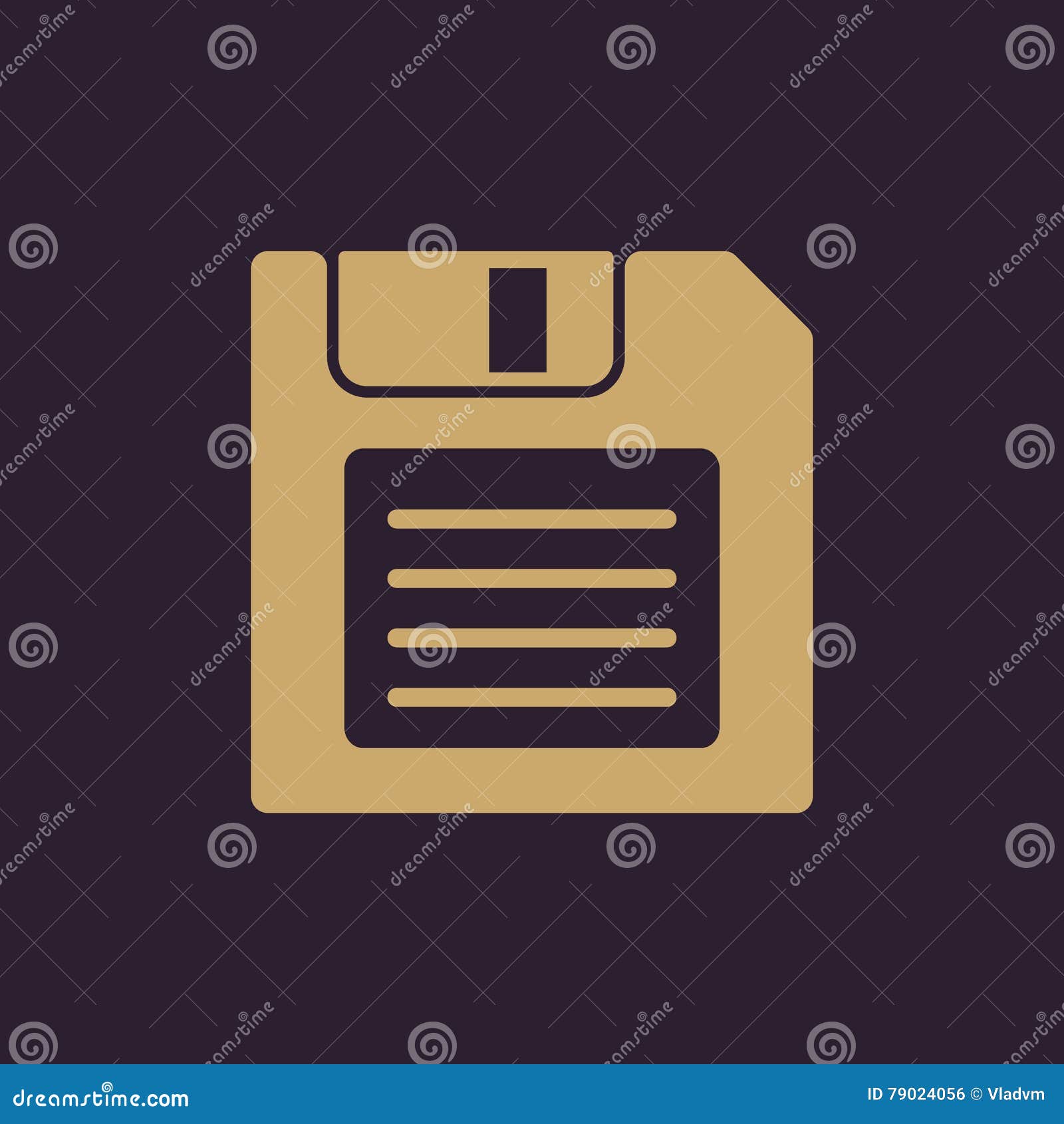 The Floppy Disk Icon. Diskette Symbol Stock Illustration - Illustration ...