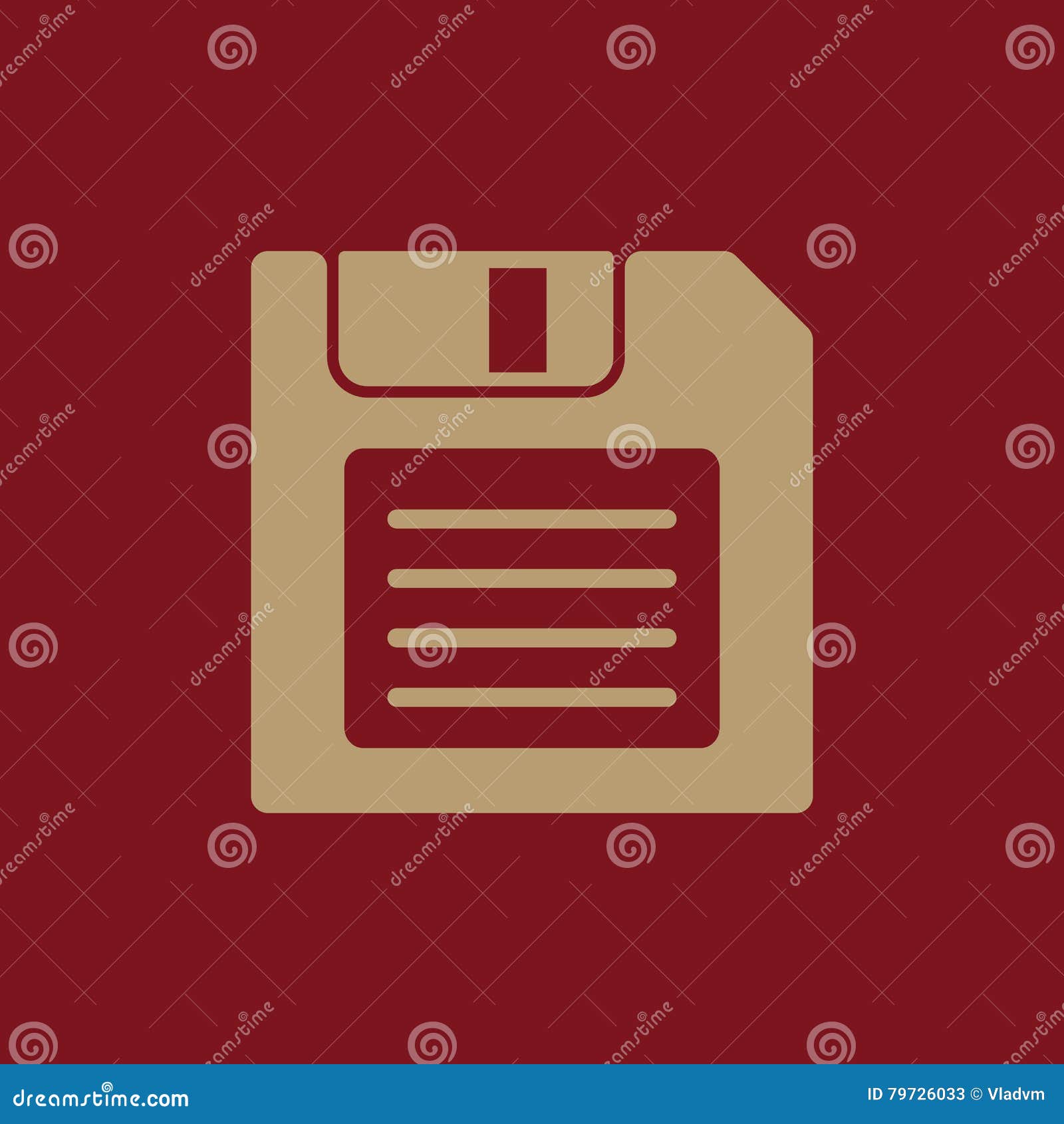 The Floppy Disk Icon. Diskette Symbol Stock Vector - Illustration of ...